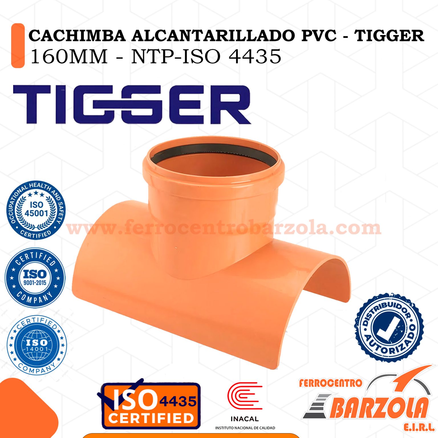 Cachimba Alcantarillado PVC 160mm - TIGGER - Ferreteria